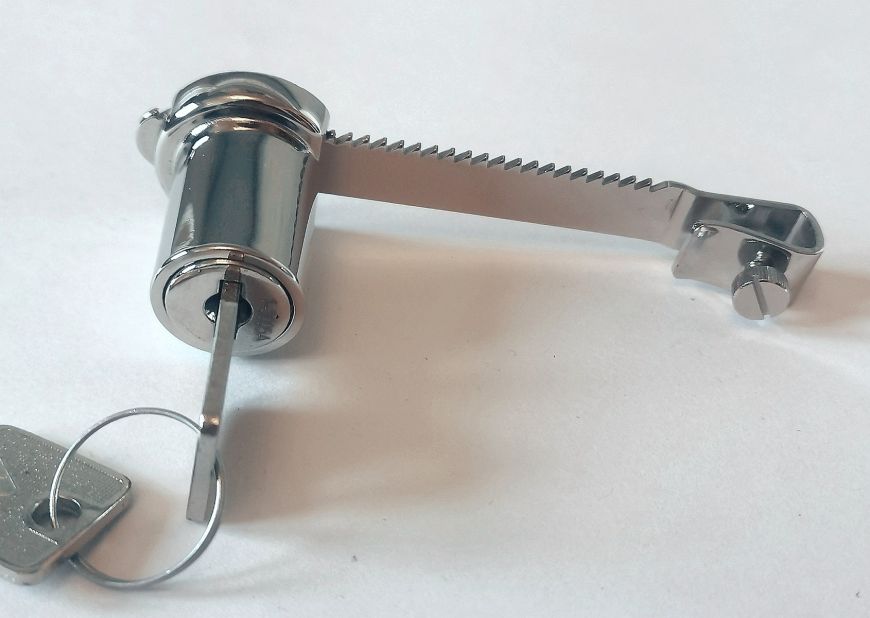 Huwil Ratchet Sliding Glass Lock - Glass Lock - Office Specialties Ltd.